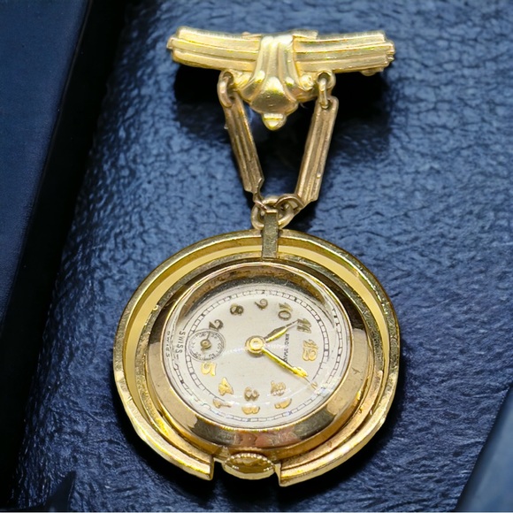 Vintage | Accessories | Vintage Swiss Rolled Gold Mechanical Lapel ...